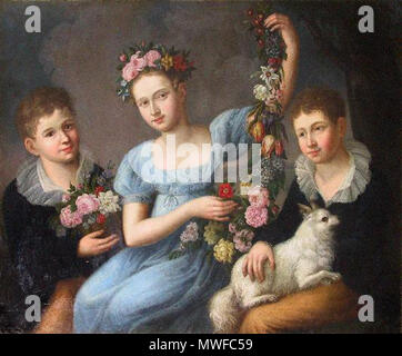 'Portret zbiorowy dzieci Kopffów' by Jan Wincenty Kopff is a family ...