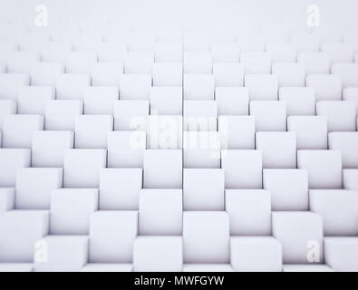 White boxes stacked wall abstract 3d background Stock Photo - Alamy