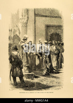 . English: 'Reception of a khillut [robe of honor] at the court of the ...