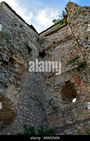 The ruins of a watch tower at the Almás castle (Almașului castle ...