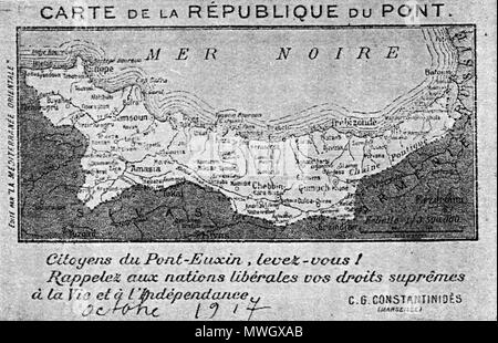 . Postcard map of the projected Republic of the Pontus, 1917 . 1917 ...