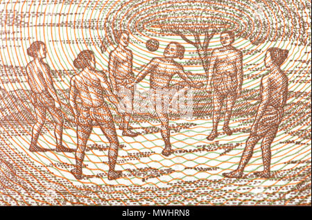 Local Burmese playing chinlone or caneball, traditional national sport ...