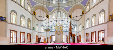 Interior view of Emir Sultan Mosque at Emir Sultan Complex or Sultan ...