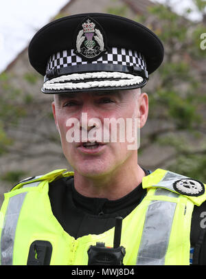 Assistant Chief Constable Bernard Higgins inspects the latest recruits ...