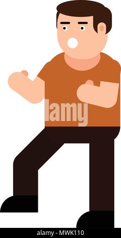 scared man, isolated on white background Stock Vector Image & Art - Alamy