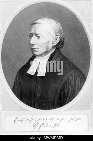 Theodor Fliedner (1800-1864), 19th century. After Eduard Rittinghaus ...