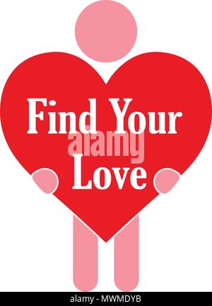 Find your love Stock Vector Image & Art - Alamy