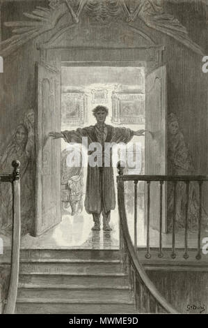 Gustave Dore illustration of Edgar Allan Poe's "The Raven;" the poem's ...