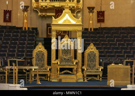 A view inside the Grand Temple of Freemasons Hall London, headquarters ...