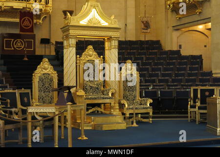 A view inside the Grand Temple of Freemasons Hall London, headquarters ...