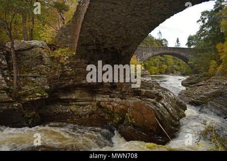 Invermoriston, Thomas Telford Bridge, Moriston Falls, Highlands Stock ...