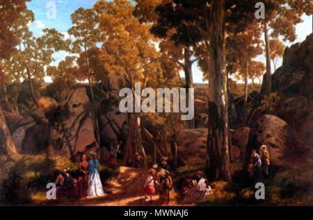 . At the Hanging Rock Mt. Macedon . 1875. William Ford (ca. 1820 - 1884 ...