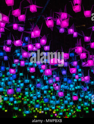 The 1000 cranes display at VIVID 2018 Stock Photo - Alamy