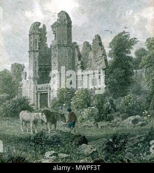 Chester Castle engraving Stock Photo - Alamy