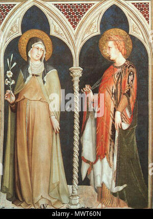 'Sta. Clara y Sta. Elizabeth de Hungría' by Simone Martini, painted in ...