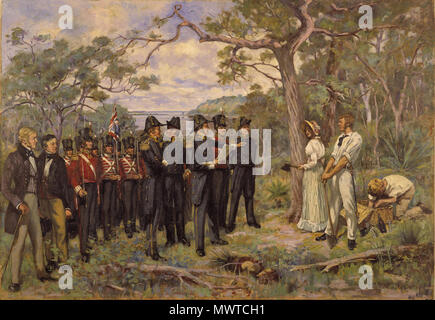 . The Foundation of Perth 1829 . English: The Foundation of Perth ...