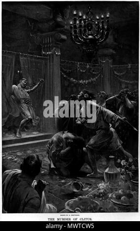 . English: The killing of Cleitus by Alexander the Great. 1899. Andre ...