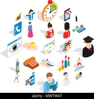 Manpower icons set, isometric style Stock Vector Image & Art - Alamy