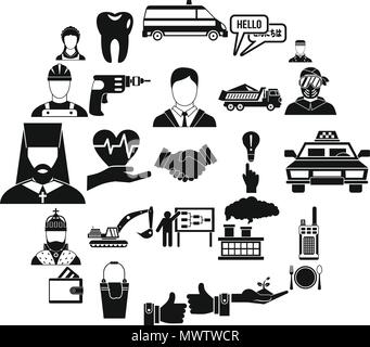 Hr icons set, simple style Stock Vector Image & Art - Alamy