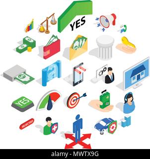 Apprehension icons set, isometric style Stock Vector Image & Art - Alamy