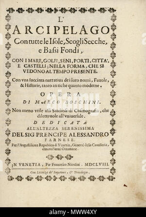 608 Title page - Boschini Marco - 1658 Stock Photo - Alamy