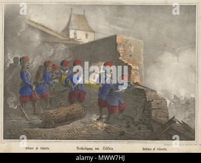 Turkish troops at the defence of Silistria 1853-4 Stock Photo - Alamy