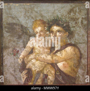 . Italiano: Menade e Amorino, da Pompei, Casa di L. Cecilius lucundus ...
