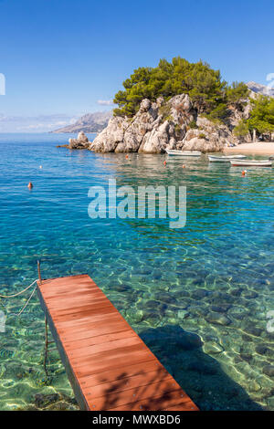 The famous Podrace Beach near Brela and Makarska, Croatia, Europe Stock ...