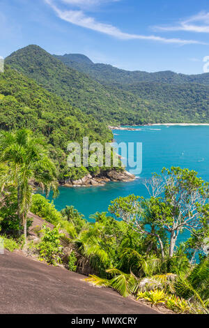 Elevated view from Indians Head Rock (Pedra Cabeca do Indio) over ...