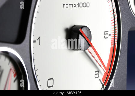 tachometer in red sphere Stock Photo - Alamy