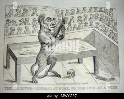 . English: Dr. Robert Knox (anatomist): a 1829 caricature . circa 1829 ...