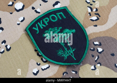 KIEV, UKRAINE - July, 08, 2015. Ukraine Army unofficial uniform badge ...