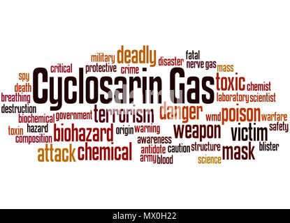 Cyclosarin nerve agent word cloud concept on white background Stock ...
