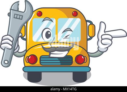 School Bus Mechanic Stock Photo - Alamy