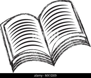 grunge open book front board education object Stock Vector Image & Art ...