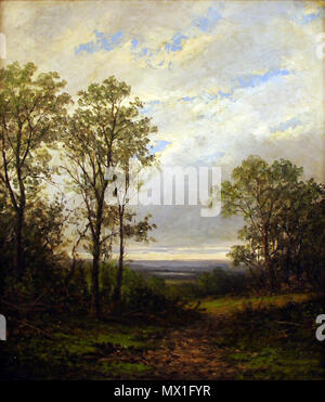 113 Carl Christian Brenner - Landscape with Trees and Broken Fence ...