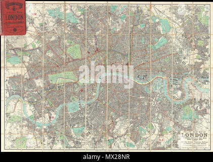 . Philips' New Map of London Extending Four & a Half Miles Round ...