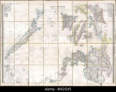 19th century Map of the Bay of Manila, Philippines - Baie de Manille ...