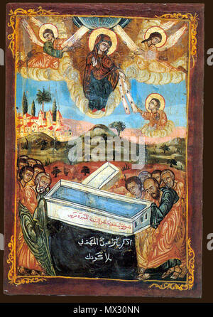Coptic icon of the Dormition of Virgin Mary Stock Photo - Alamy