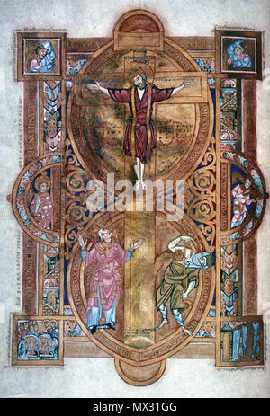 . Uta Codex, Evangeliary Symbolic Crucifixion of Christ ca. 1020 ...