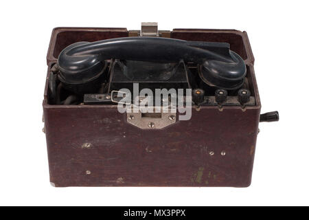 ww2 military phone isolated Stock Photo - Alamy