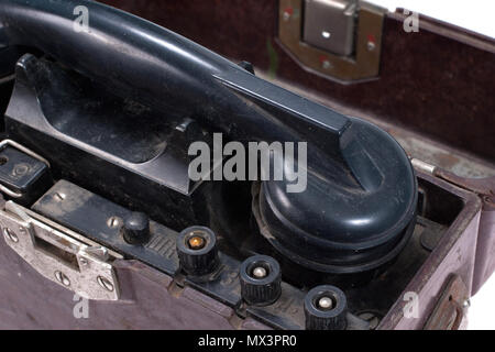 soviet army field phone ww2 era isolated on white background Stock ...