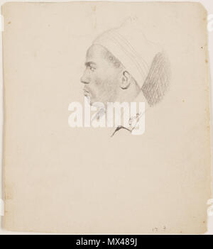 . Sketch of an Amistad prisoner, drawn as they awaited trial in New ...