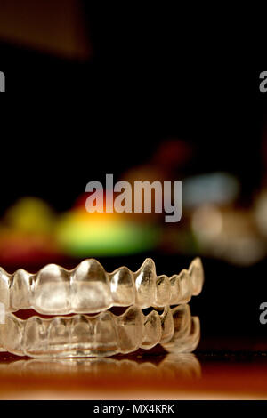 Invisible orthodontics to align the teeth Stock Photo - Alamy