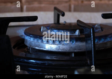 Big gas ring on the stove Stock Photo - Alamy