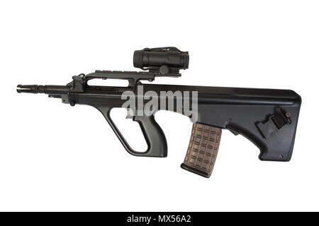 steyr aug assault rifle isolated on a white background Stock Photo - Alamy