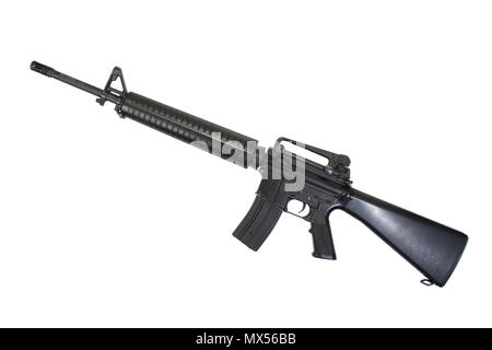 US Army M16 rifle isolated on a white background Stock Photo - Alamy