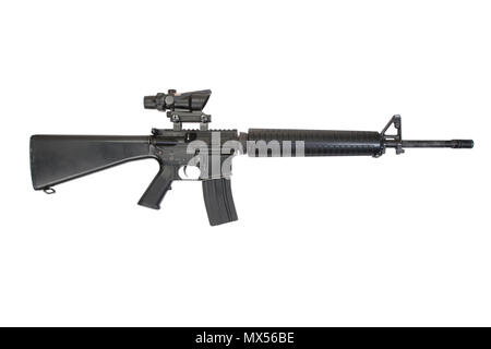 m16 rifle with optical sight isolated on white background Stock Photo ...