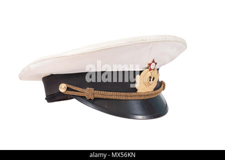 Soviet navy officer's cap isolated on a white background Stock Photo ...