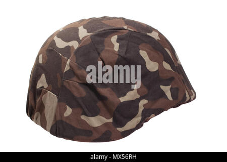 ukraine army kevlar helmet with camouflaged cover isolated on white ...